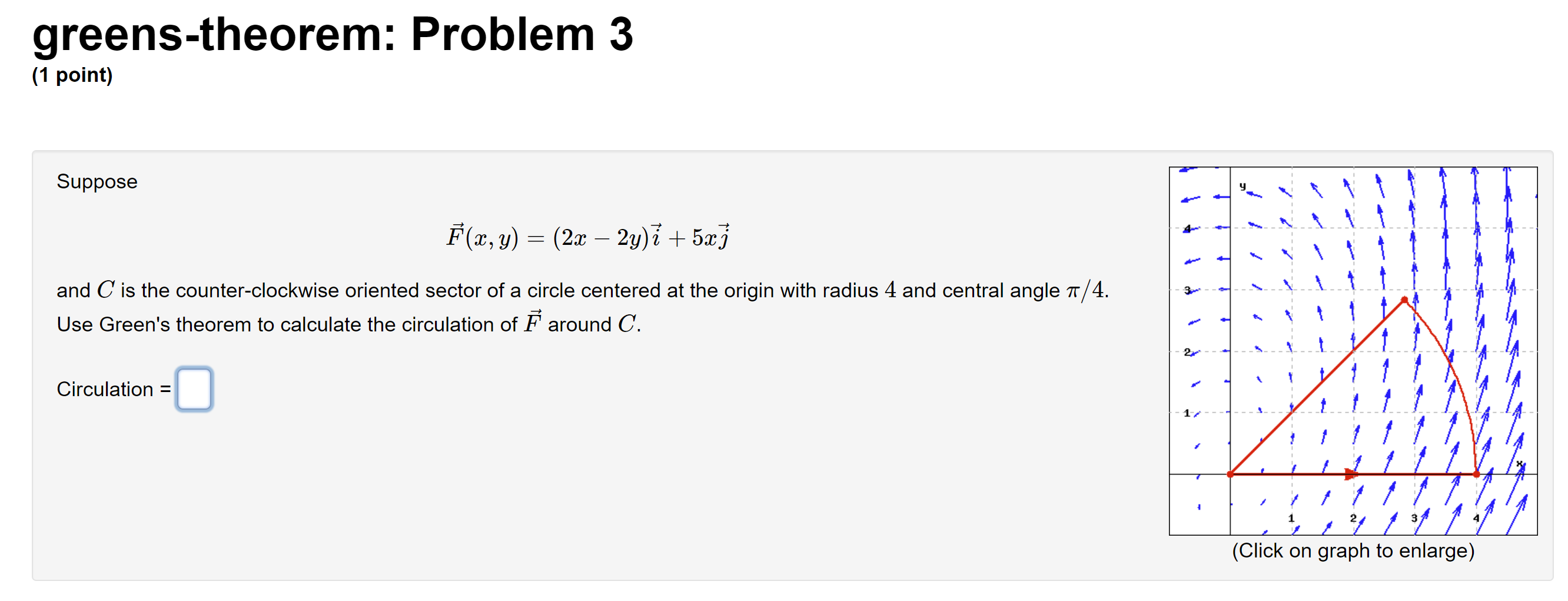 Solved greens-theorem: Problem 3 (1 point) Suppose | Chegg.com