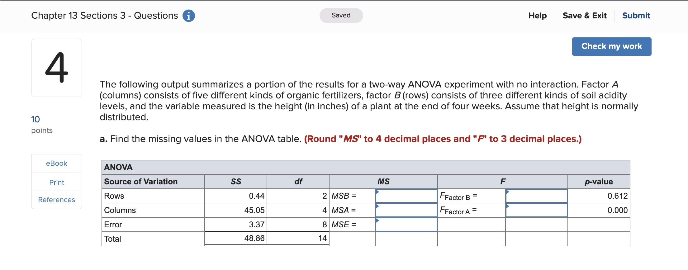 Solved The following output summarizes a portion of the | Chegg.com