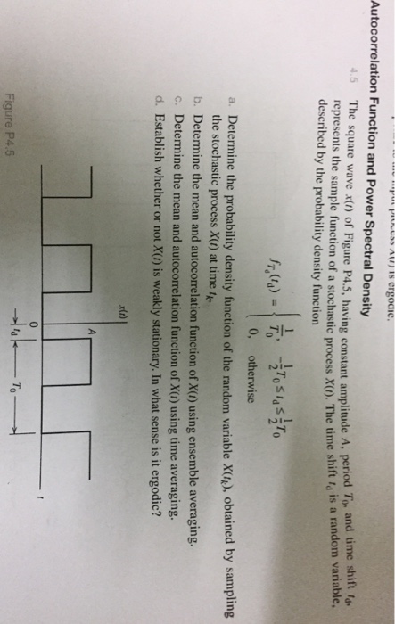 3A stochastic process XC) is defined by x(t) = | Chegg.com