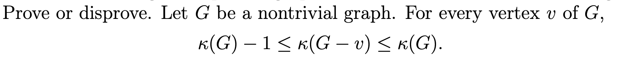Solved Prove or disprove. Let G be a nontrivial graph. For | Chegg.com