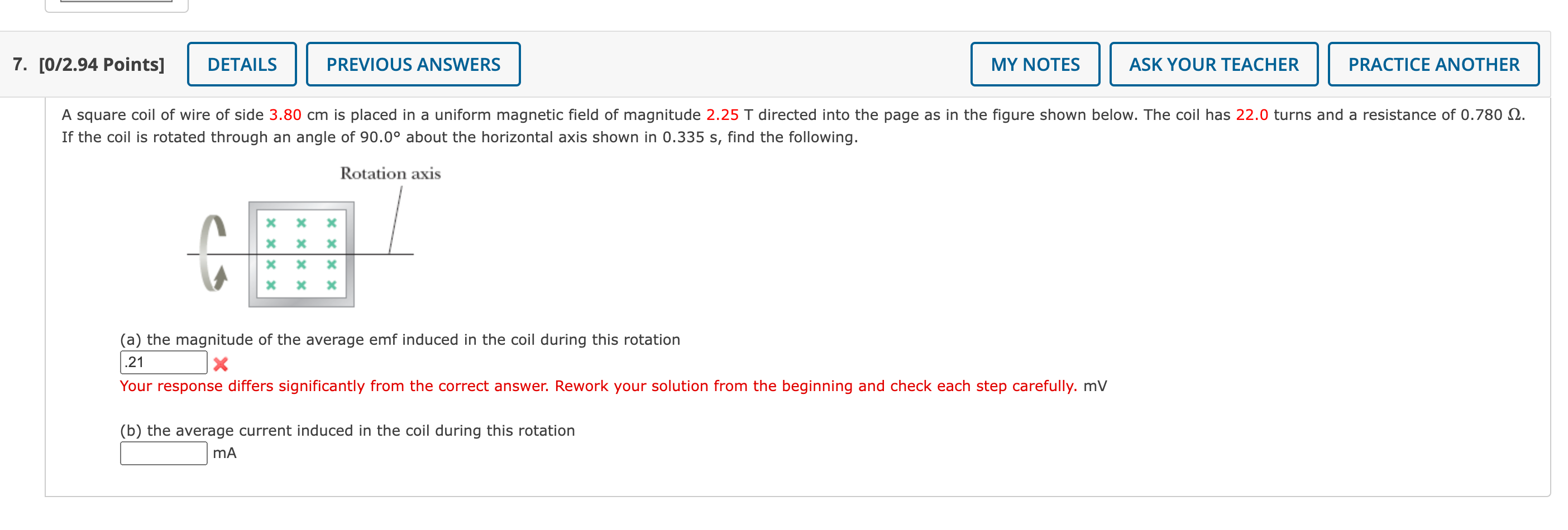 Solved (a) the maqnitude of the average emf induced in the | Chegg.com