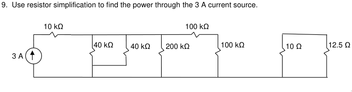 Solved Use resistor simplification to find the power through | Chegg.com