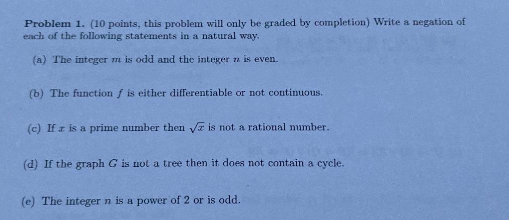 Solved Problem 1. (10 points, this problem will only be | Chegg.com Solved Problem 1. (10 points, this problem will only be | Chegg.com