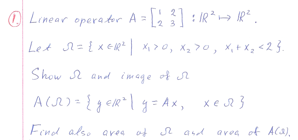Solved Linear operator A=[1223]:R2↦R2. Let | Chegg.com