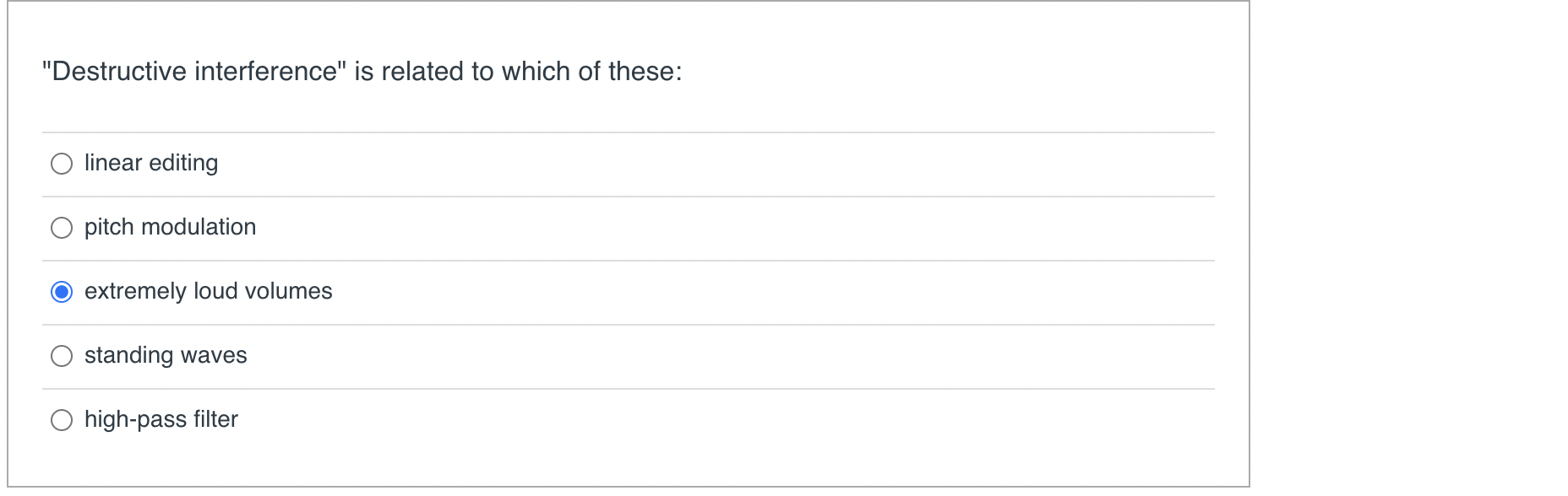 Solved "Destructive interference" is related to which of | Chegg.com