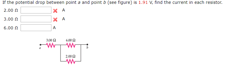 Solved If the potential drop between point a and point b | Chegg.com
