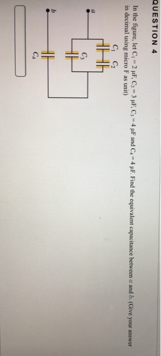 Solved ‏In the figure, let C1 = 2 μF, C2 = 3 μF, C3 = 4 μF | Chegg.com