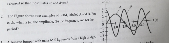 Solved The Figure shows two examples of SHM, labeled A and | Chegg.com