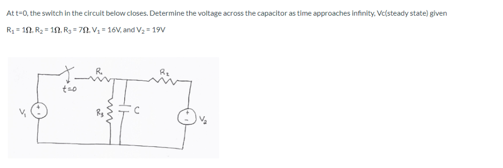 Solved At T 0 The Switch In The Circuit Below Closes