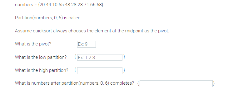 Solved numbers ={20441065482823716668} Partition(numbers, | Chegg.com