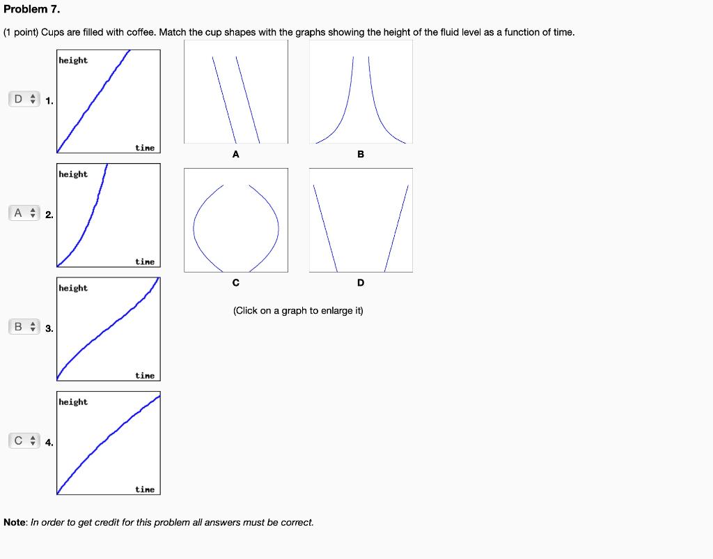 Solved Problem 7. (1 point) Cups are filled with coffee. | Chegg.com
