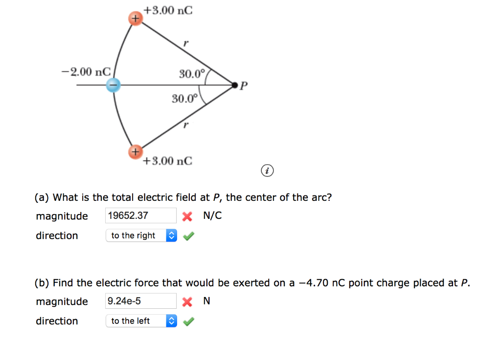 Solved Three point charges are located on a circular arc as | Chegg.com