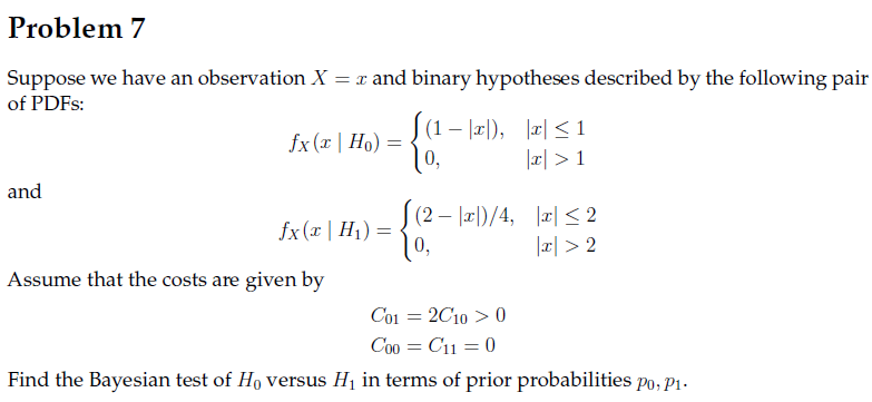 Solved Suppose we have an observation X=x and binary | Chegg.com