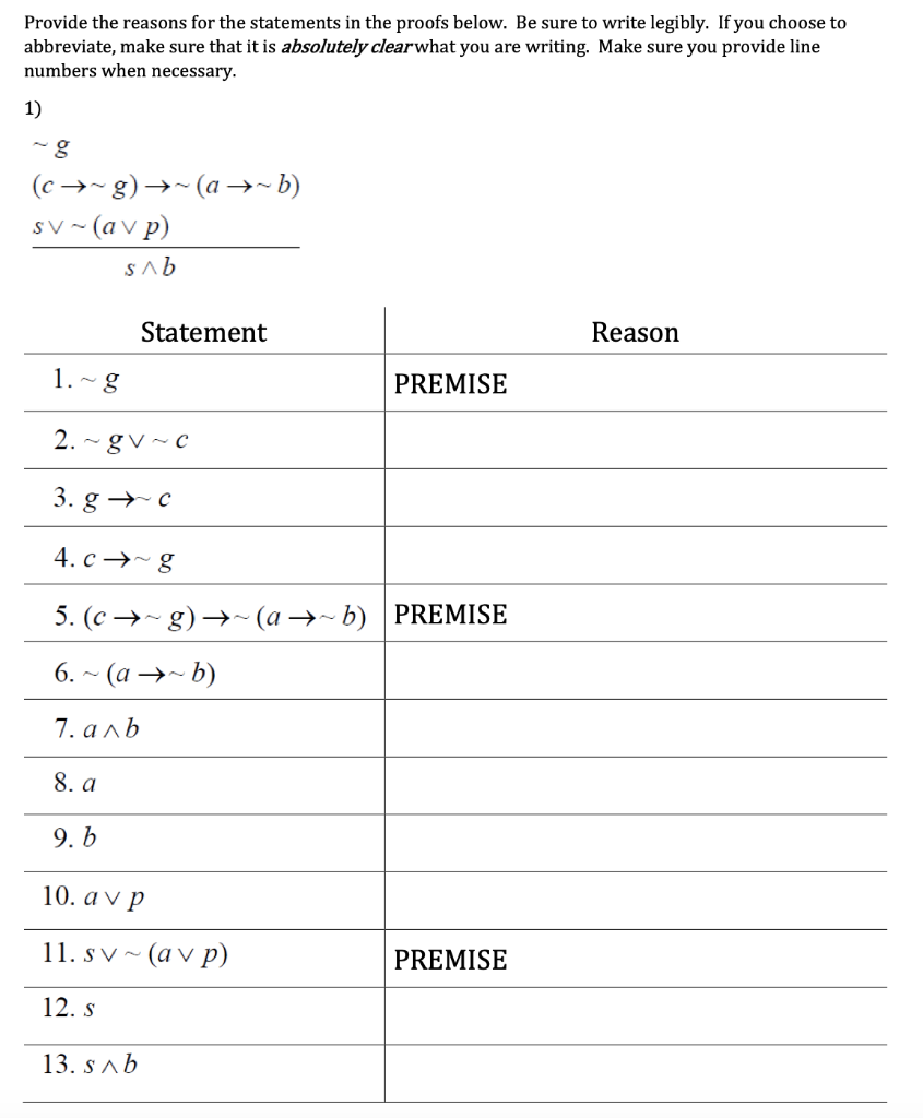 Solved Provide the reasons for the statements in the proofs | Chegg.com