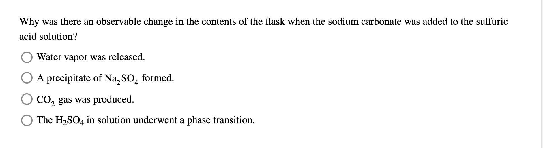 Solved Why was there an ﻿observable change in ﻿the contents | Chegg.com