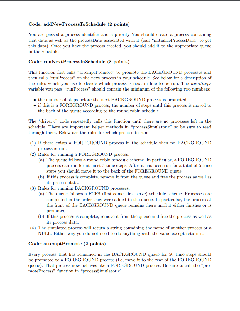 Introduction In "process.h" you should complete the | Chegg.com