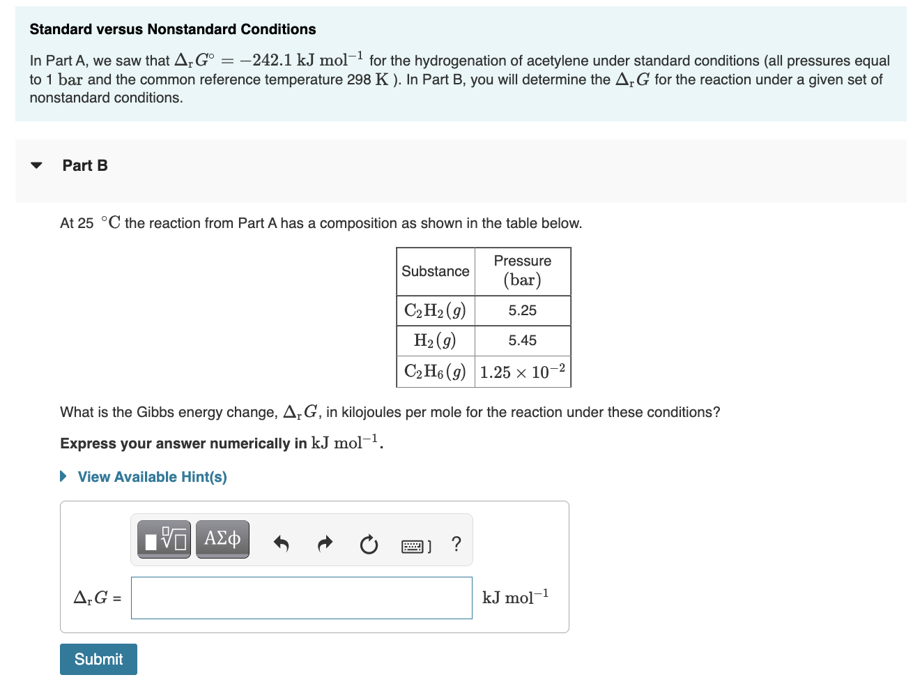 Solved Standard versus Nonstandard Conditions In Part A, we | Chegg.com