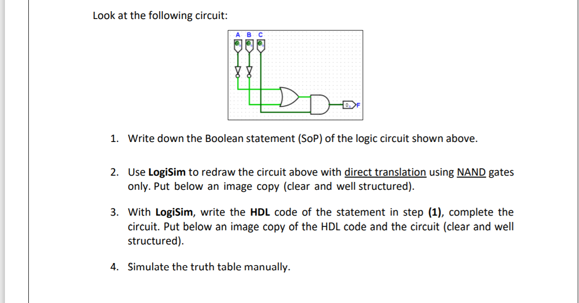 1. Write down the Boolean statement (SoP) of the | Chegg.com