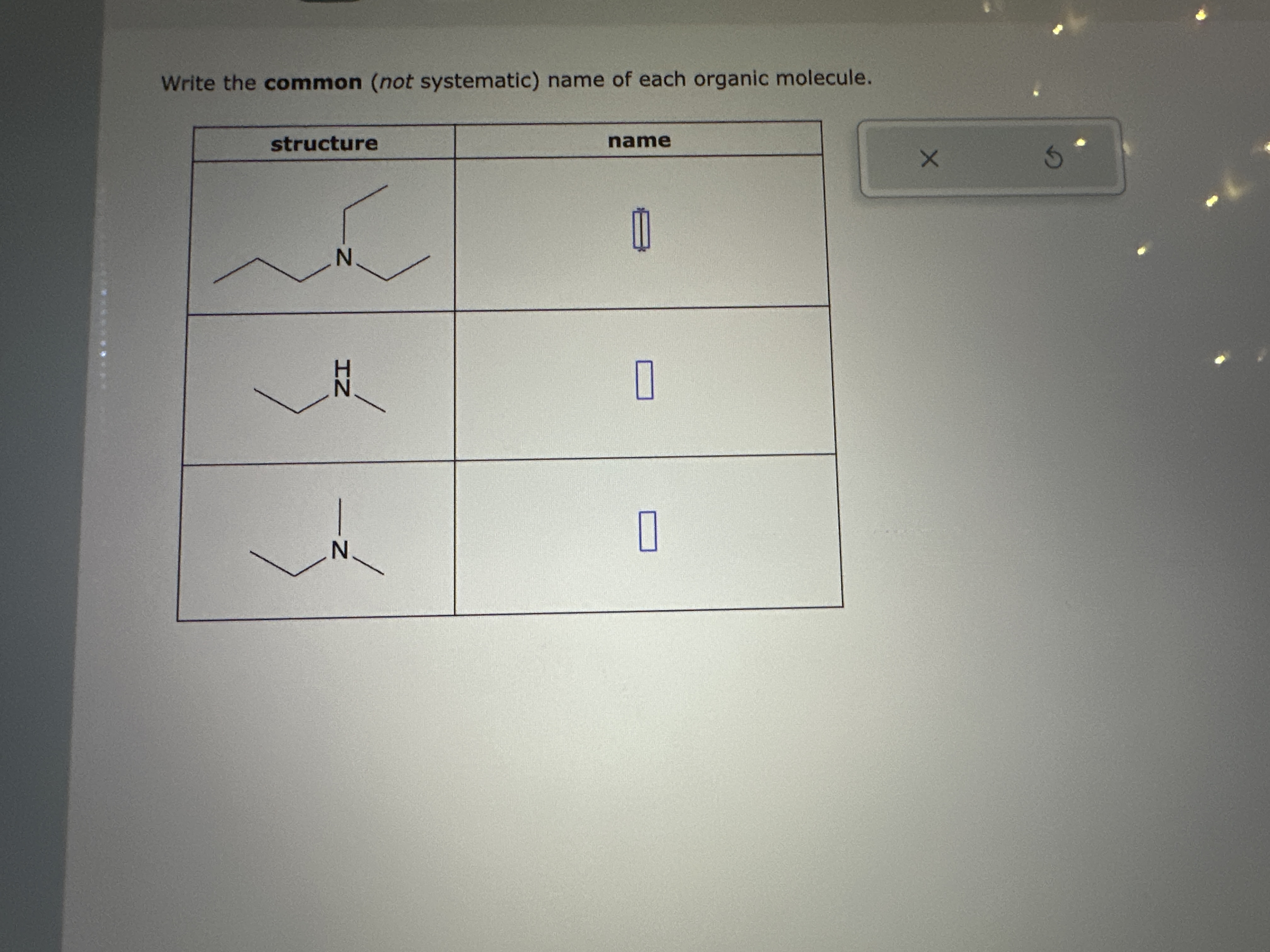 Solved Write the common (not systematic) name of each | Chegg.com