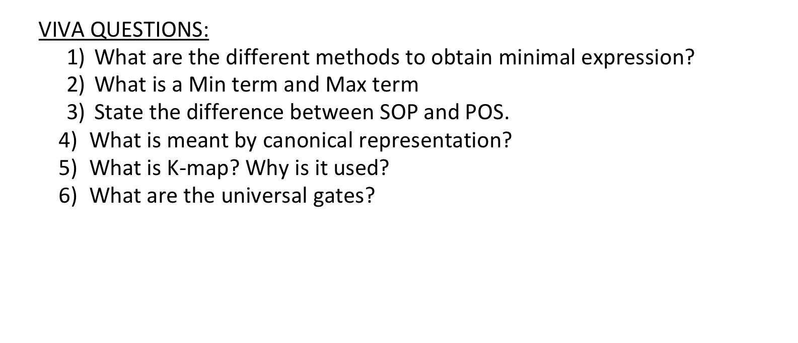 Solved VIVA QUESTIONS: 1) What are the different methods to | Chegg.com