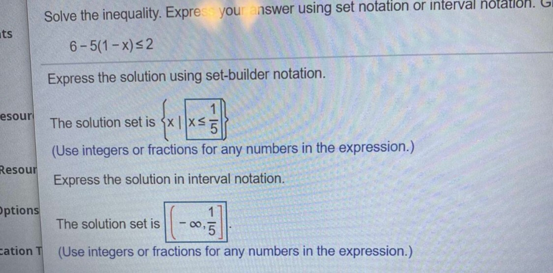 Solved ts Solve the inequality. Expres your answer using set | Chegg.com