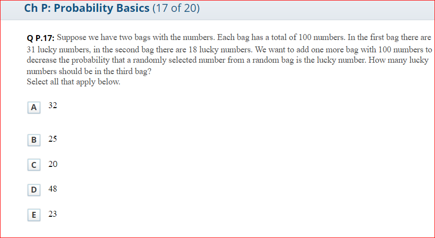 Solved Ch P: Probability Basics (17 of 20) Q P.17: Suppose | Chegg.com