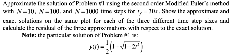 Solved Given the following first-order non-linear ODE: dy ty | Chegg.com