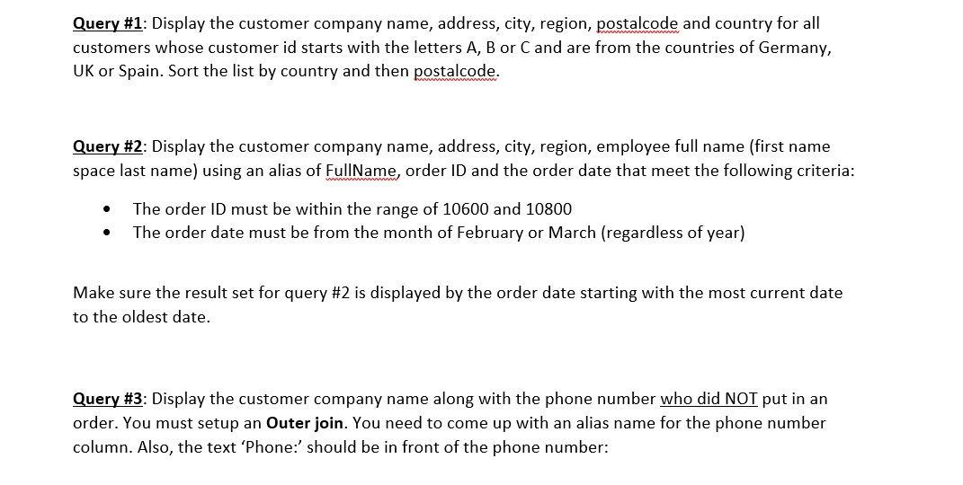 Solved *Write in Microsoft SQL Server | Chegg.com