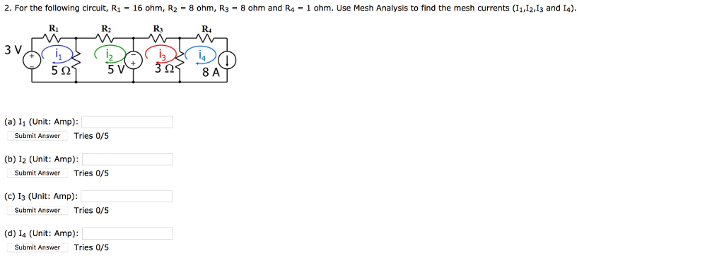 Solved 2. For the following circuit, R1 = 16 ohm, R2 = 8 | Chegg.com