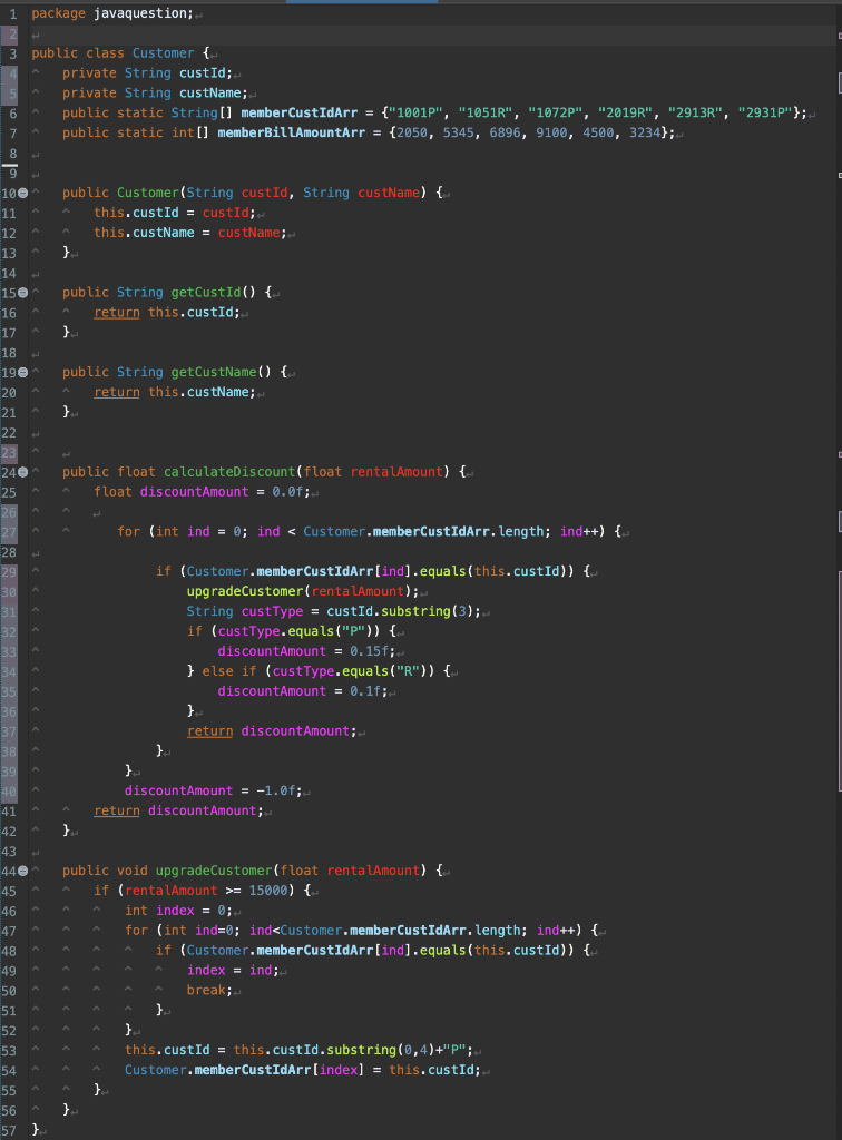 Solved package javaquestion; public class CarRental extends | Chegg.com