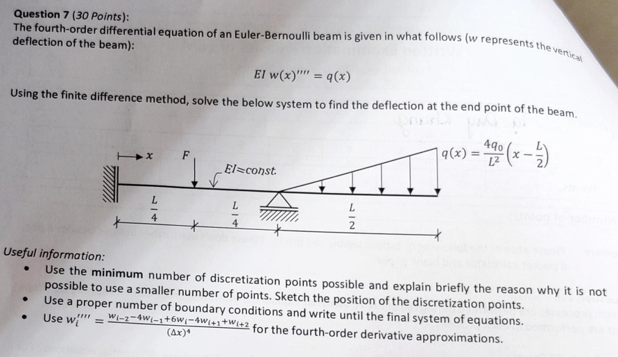 Solved Question 7 (30 Points): The fourth-order differential | Chegg.com