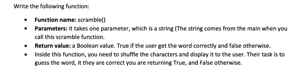 Solved How to define a function in python to shuffle | Chegg.com