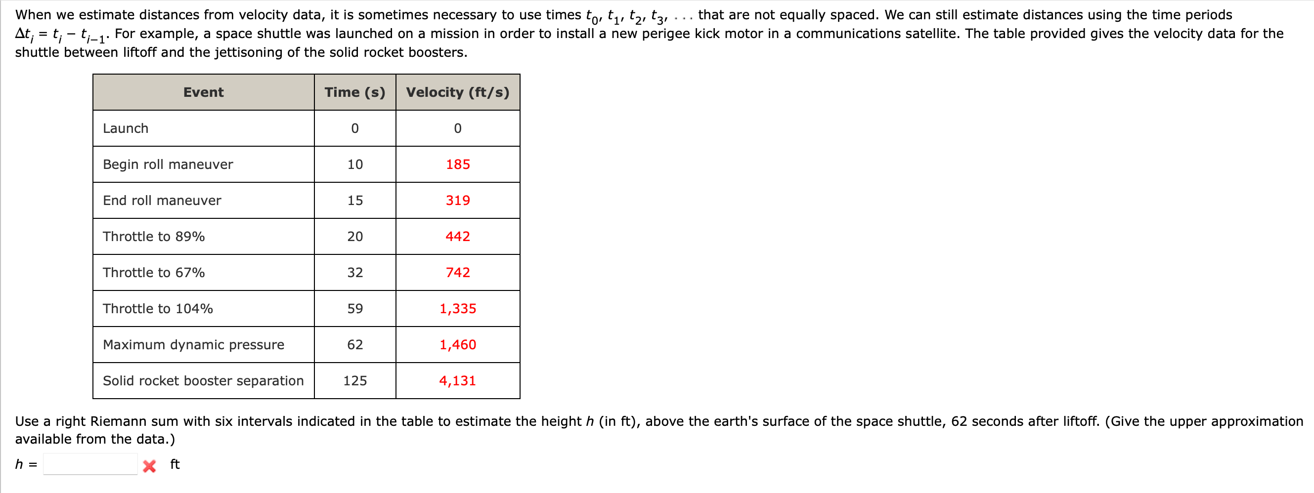 Solved When we estimate distances from velocity data, it is | Chegg.com