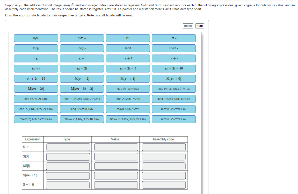 assembly-code implementation. The result should be | Chegg.com