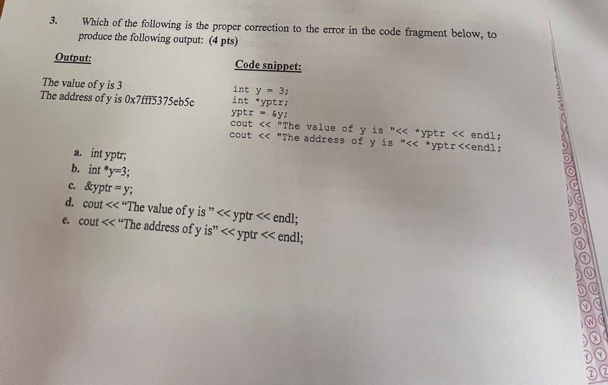 Solved Which of the following is the proper correction to | Chegg.com