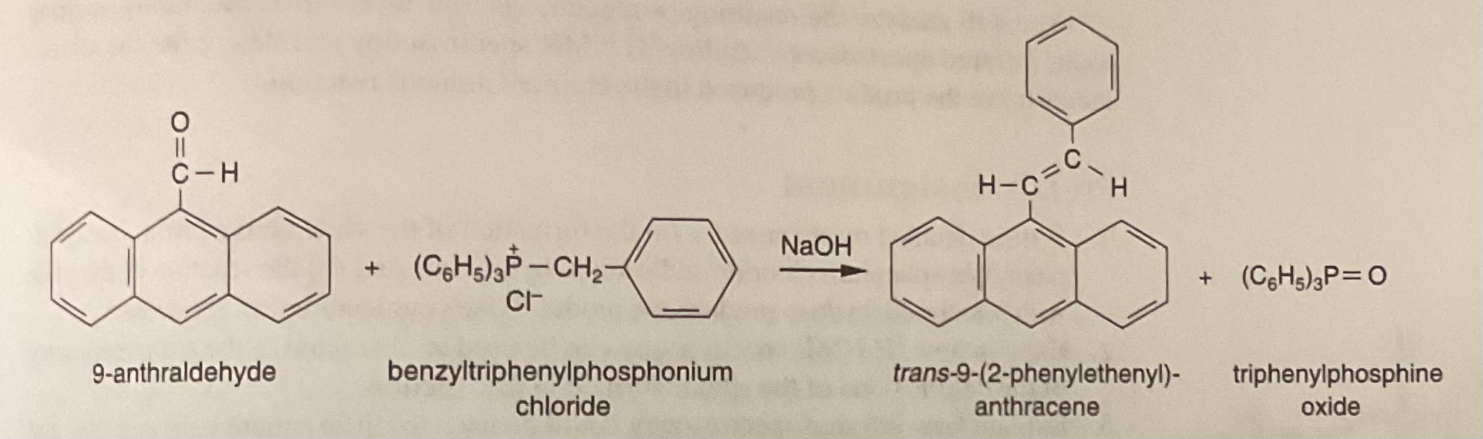 Solved 9-anthraldehyde benzyltriphenylphosphonium | Chegg.com