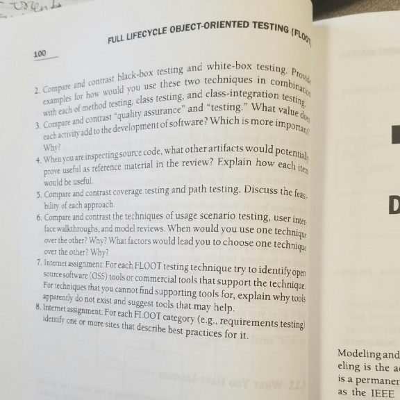Solved Full Lifecycle Object Oriented Test 100 2 Compare And