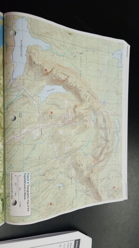 Solved 1 Cours Topographic map of t he Figure 4 Topsfield | Chegg.com