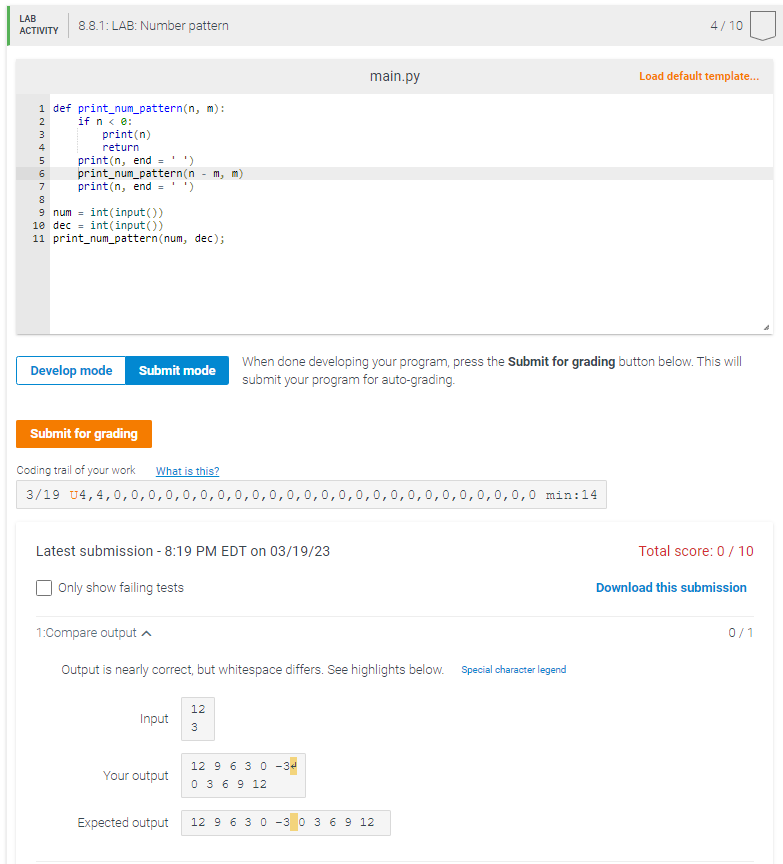 Solved I need help figuring out why it is producing a new | Chegg.com