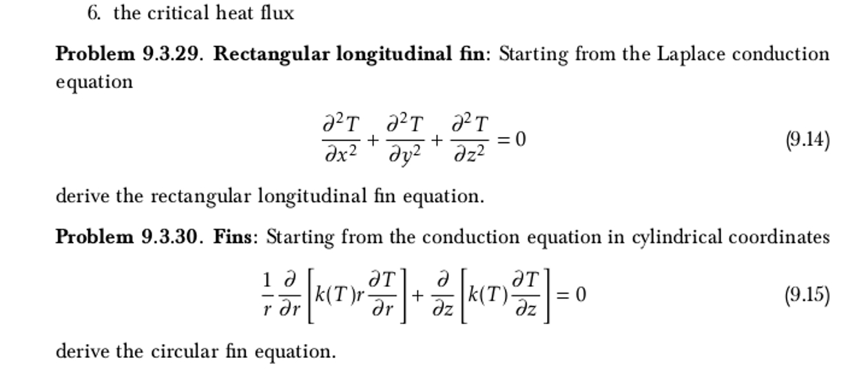 Solved the critical heat fluxProblem 9.3.29. ﻿Rectangular | Chegg.com