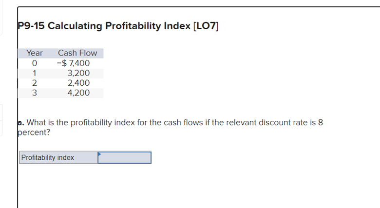 Solved P9-15 Calculating Profitability Index [LO7] a. What | Chegg.com