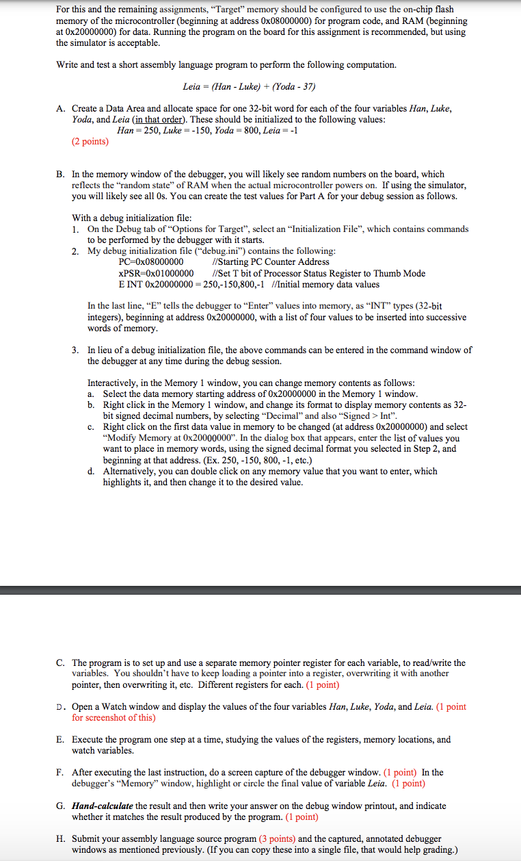 Solved Write and test a short assembly language to perform | Chegg.com