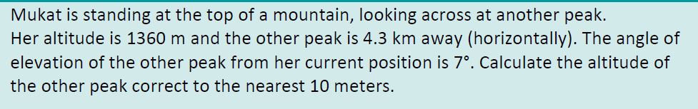 Mukat is standing at the top of a mountain, looking | Chegg.com