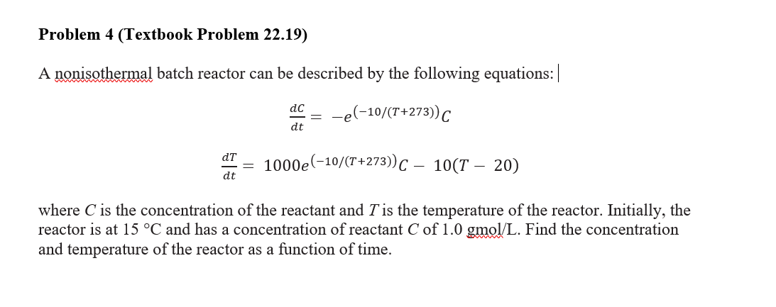 Solved please solve with mat lab Problem 4 (Textbook | Chegg.com