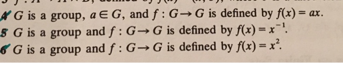 Solved C. Functions on Arbitrary Sets and Groups Determine | Chegg.com