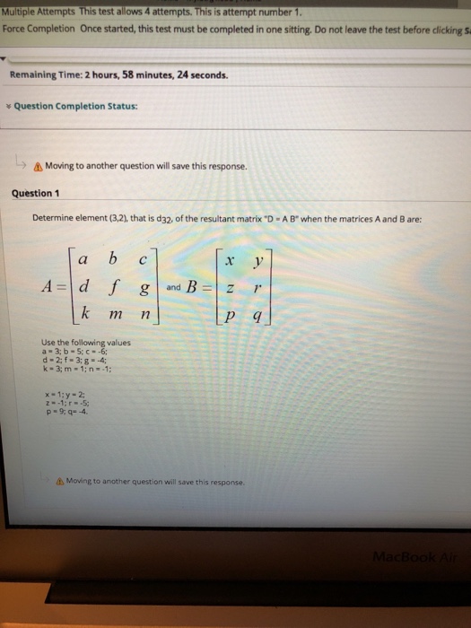 Multiple Attempts This test allows 4 attempts. This | Chegg.com