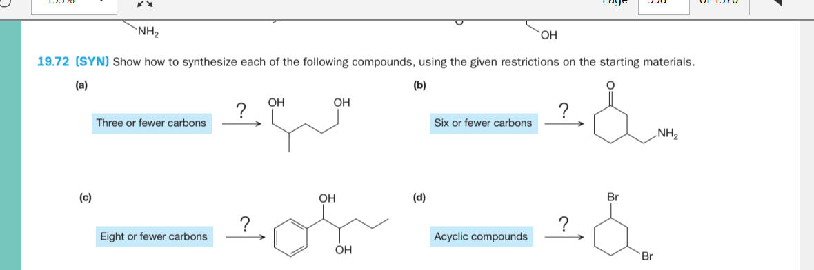 Solved 19.72 (SYN) Show how to synthesize each of the | Chegg.com