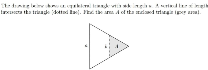 Solved The drawing below shows an equilateral triangle with | Chegg.com