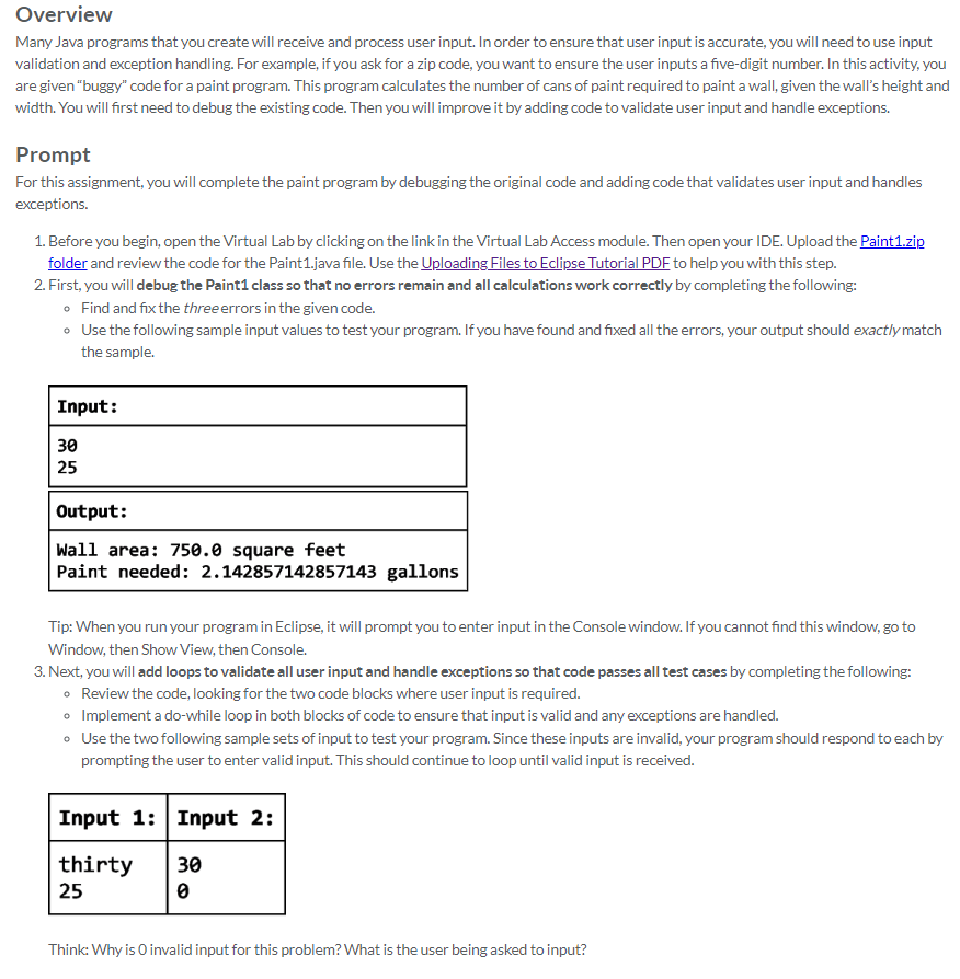 Solved Many Java programs that you create will receive and | Chegg.com