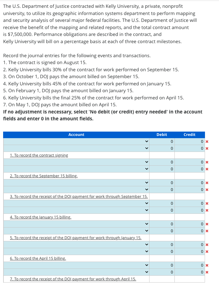 Solved The U.S. Department of Justice contracted with Kelly | Chegg.com